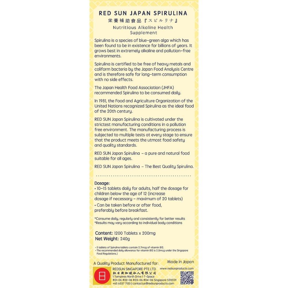 RED SUN Japan Spirulina: Nutrient-Dense Superfood for Immune Support
