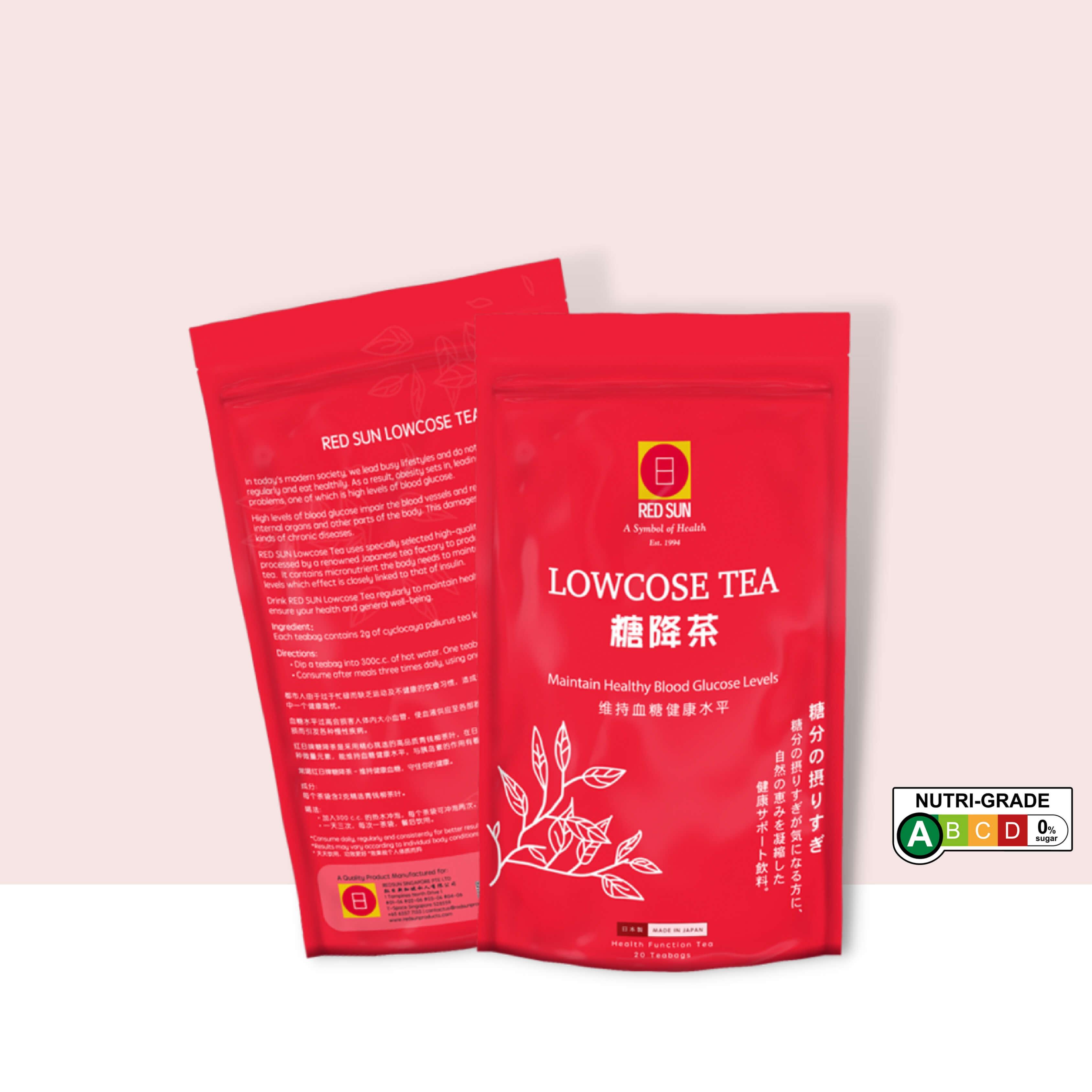 RED SUN Lowcose Tea - Manage Blood Glucose Levels Effectively