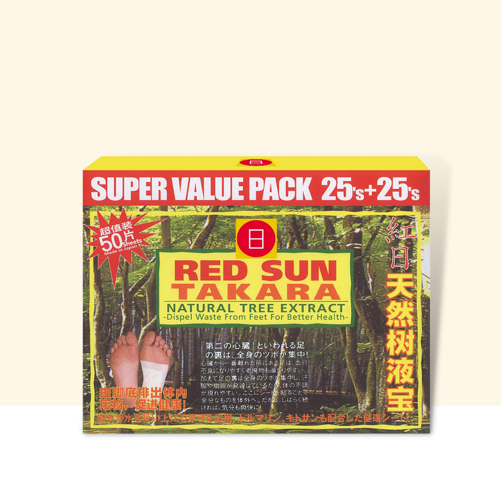 RED SUN Takara Foot Detox Patch - Detoxify and Relieve Pain